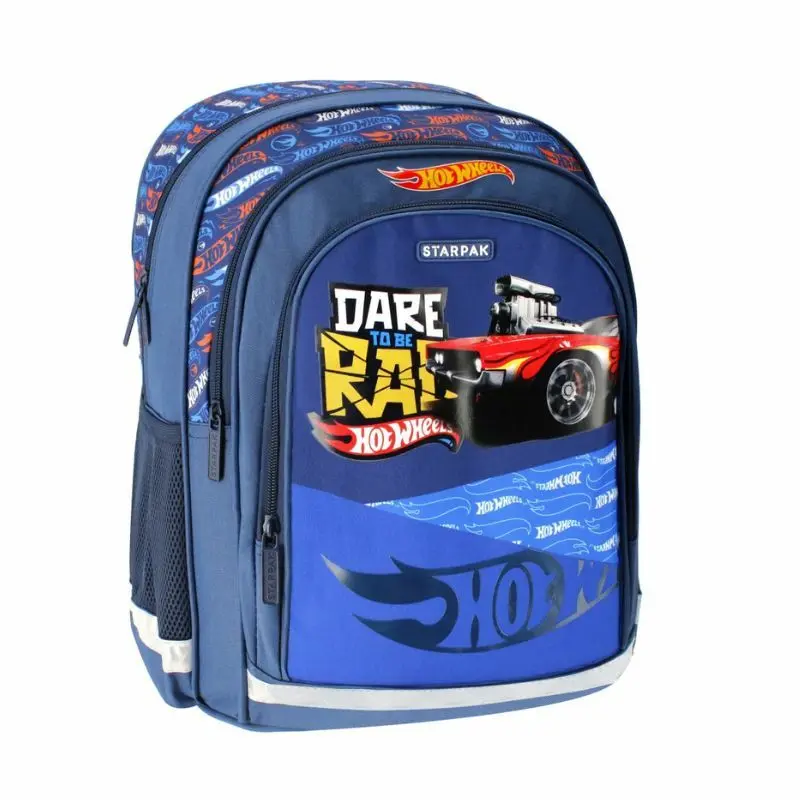 Starpak Školski ranac za dečake Hot wheels STK46-14HW 486066, 41 x 30 x 20 cm, Plavi