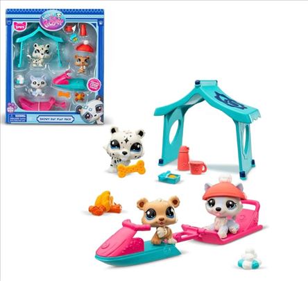 Littlest Pet Shop LPS Snowy Day set, novo