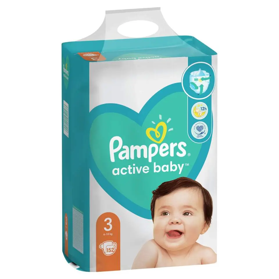 Pampers Pelene Active baby MB, S3, 6-10kg, 152 komada