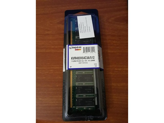 RAM DDR 1GB (2x512mb) Kingston 400MHz memorija