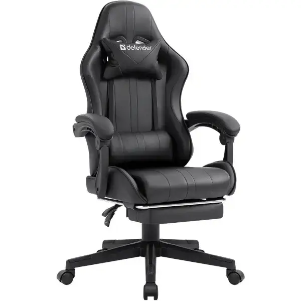 Gaming stolica Defender Azure crna