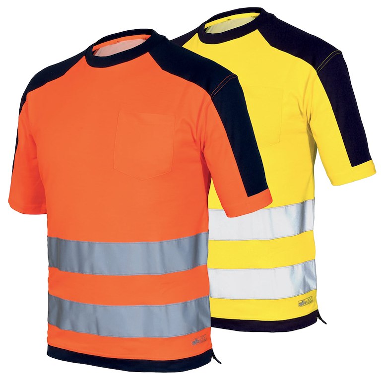 FLUO T-SHIRT MAJICA žuto/teget, narandžasto/ teget 8186