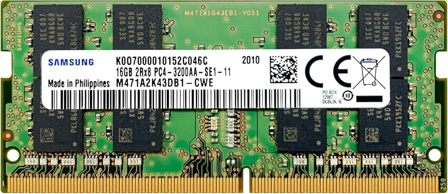 Samsung DDR4 16GB SO-DIMM 3200MHz 1.2V DDR4 16GB SO-DIMM 3200MHz 1.2V, Bulk