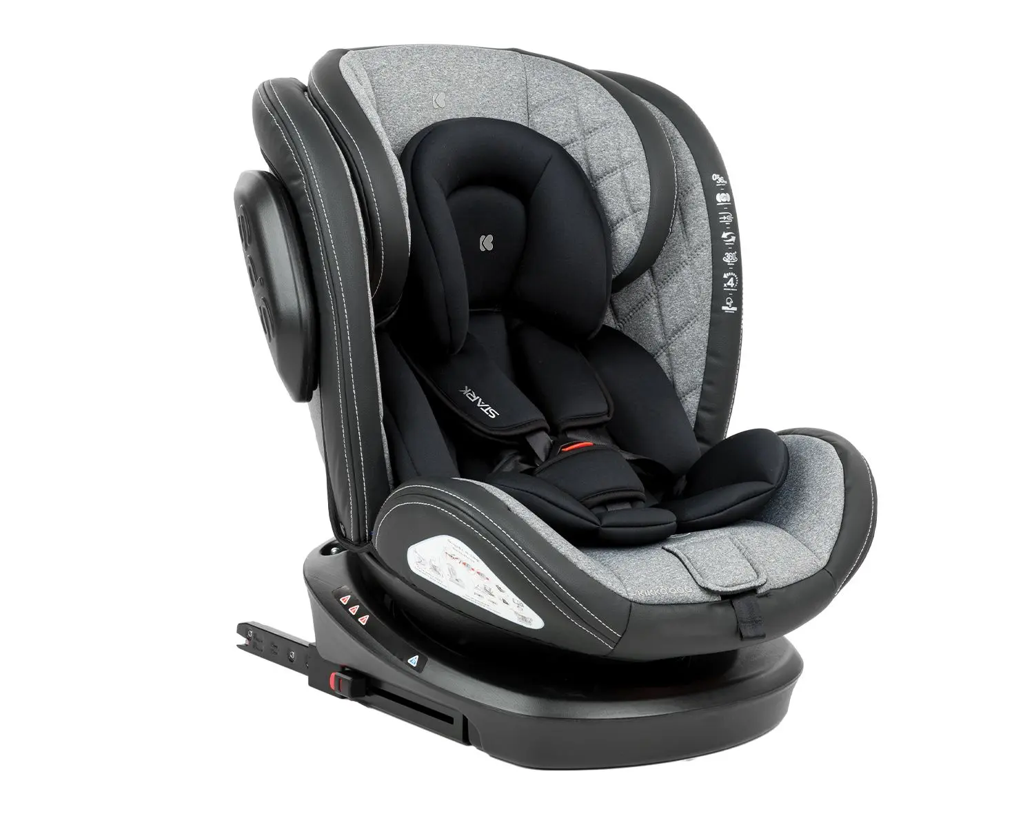 KikkaBoo autosedište za bebe i decu (0-36 kg) STARK isofix Bež