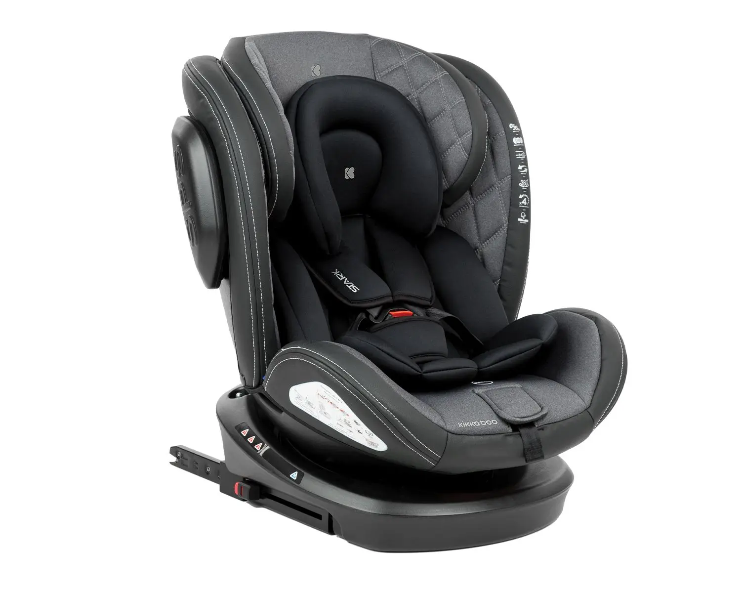 KikkaBoo autosedište za bebe i decu (0-36 kg) STARK isofix Bež