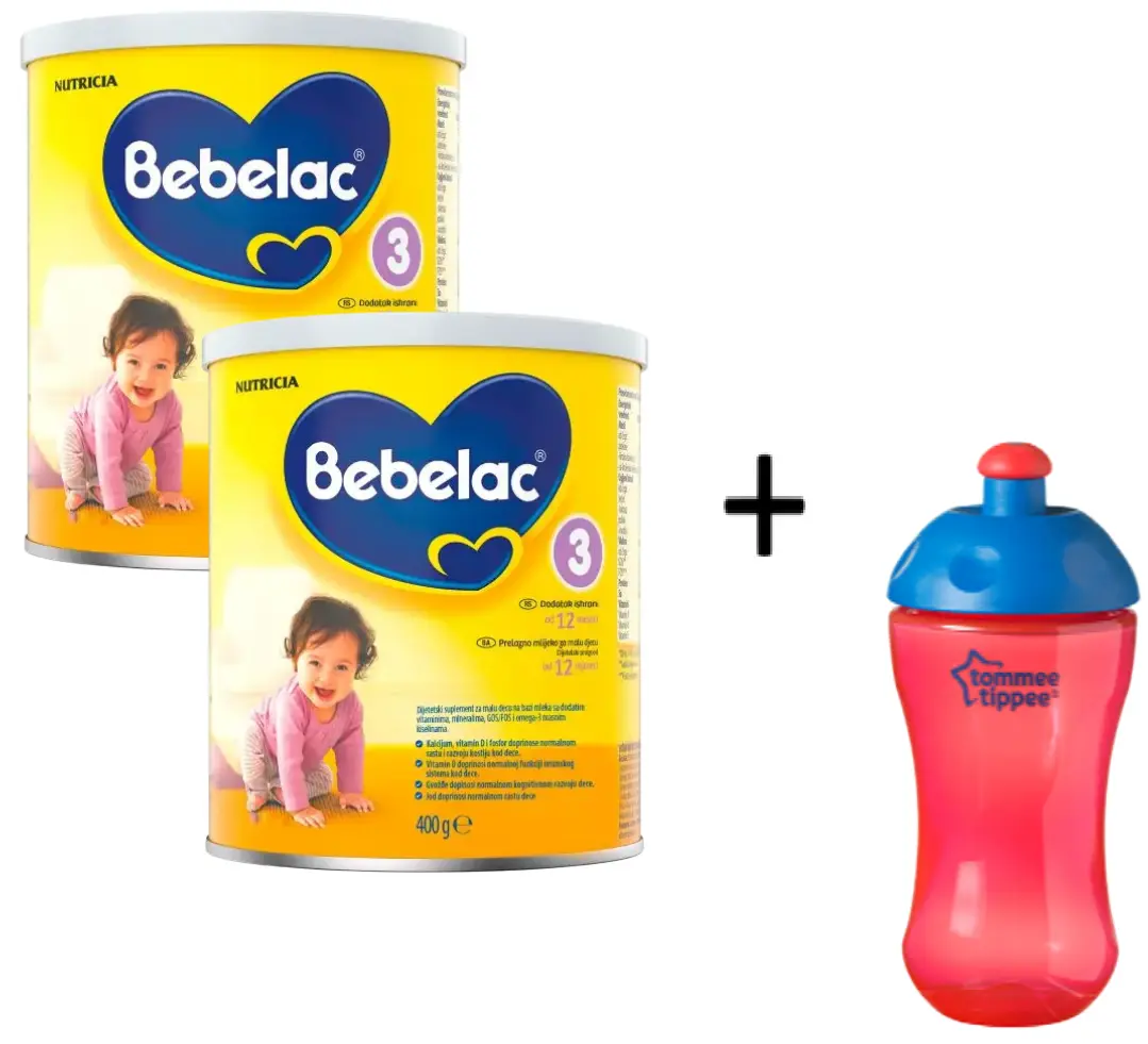 Bebelac Dohrana za bebe 3, POF, 400 g + Flašica