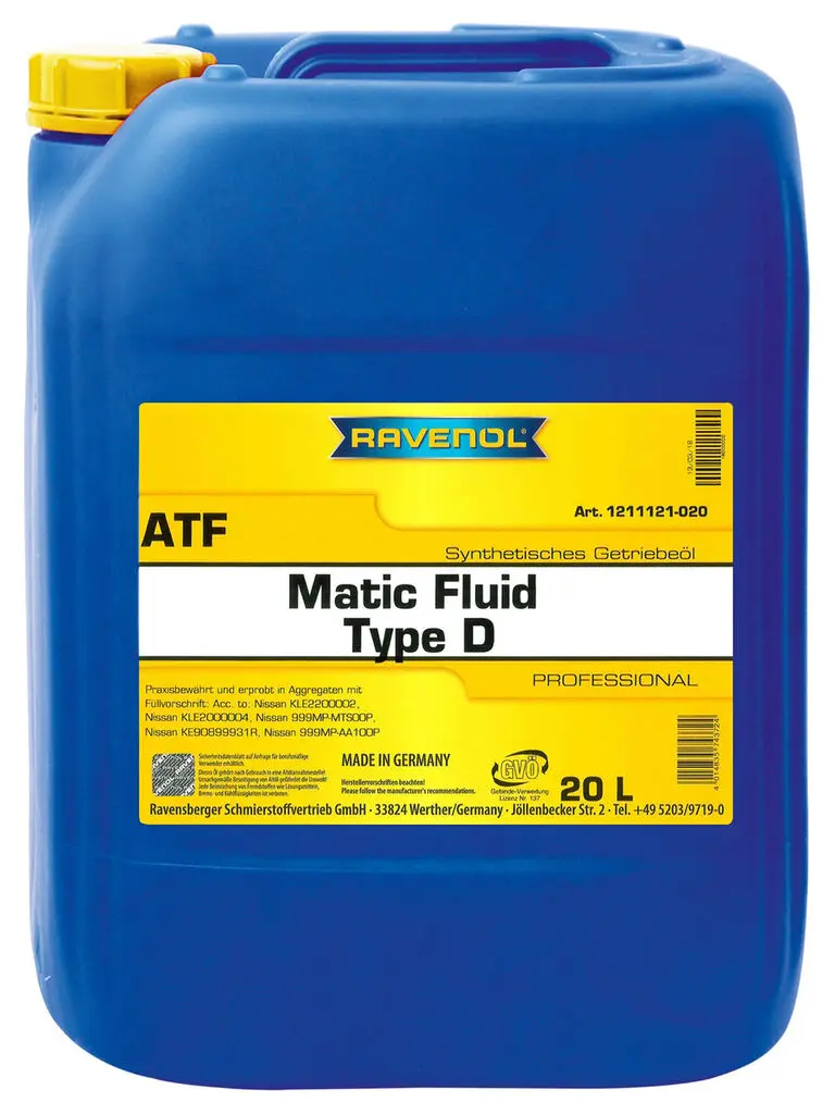 Ravenol Ulje za automatske menjače ATF Matic Fluid Type D, 20 l