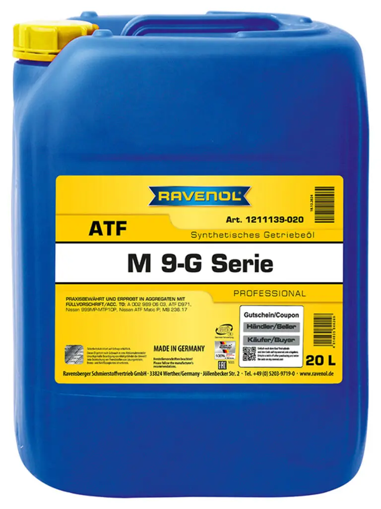 Ravenol Ulje za automatske menjače ATF M 9-G Serie, 20 l