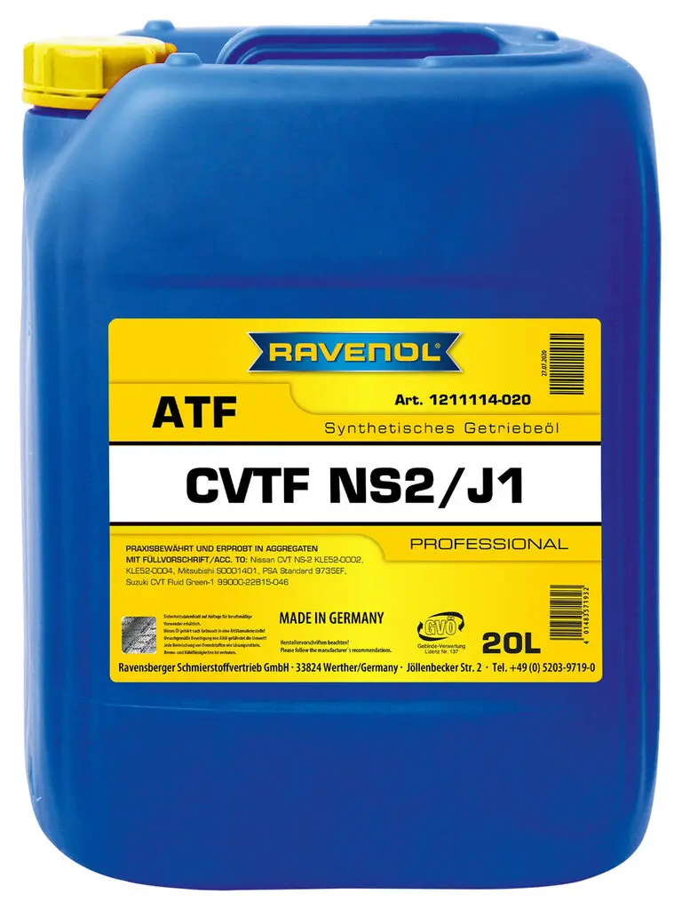 Ravenol Ulje za automatske menjače CVTF NS2/J1 Fluid, 20 l