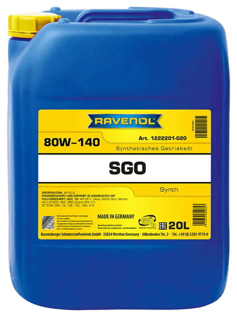 Ravenol Ulje za menjače Getriebeoel SGO 80W-140, 20 l