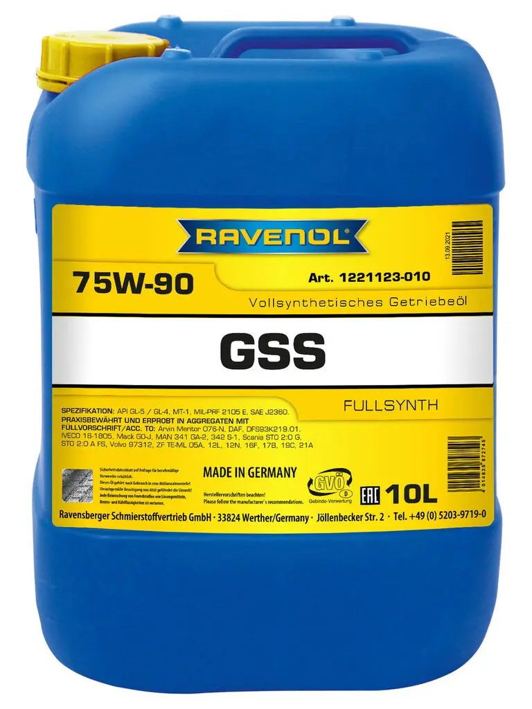 Ravenol Ulje za menjače Gear Super Synth GSS 75W-90, 10 l