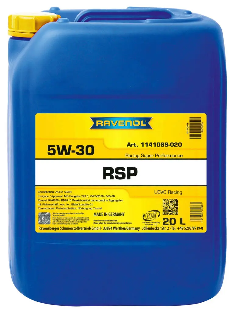 Ravenol Motorno ulje za trkačke automobile RSP Racing Super Performance 5W-30, 20 l