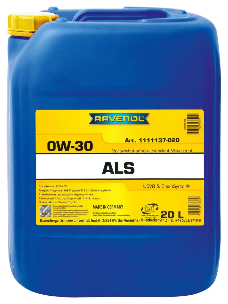 Ravenol Motorno ulje ALS 0W-30, 20 l