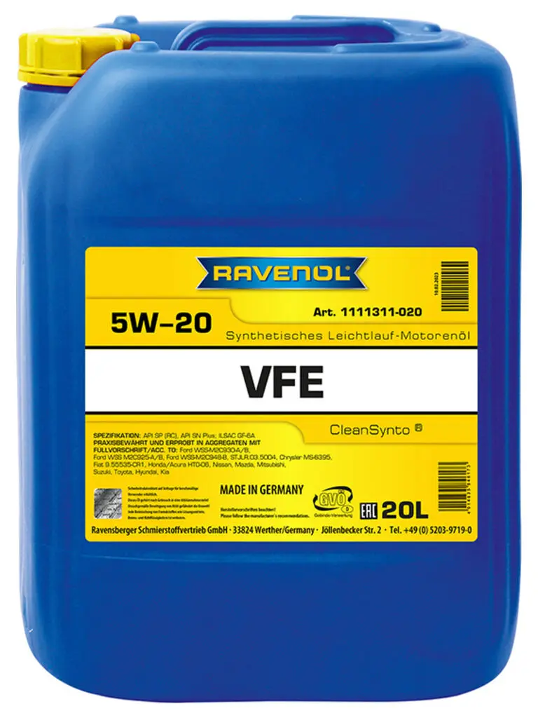 Ravenol Motorno ulje VFE 5W-20, 20 l