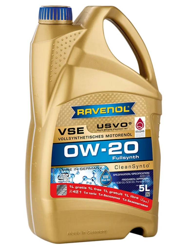 Ravenol Motorno ulje VSE 0W-20, 4 l + Poklon, 1 l