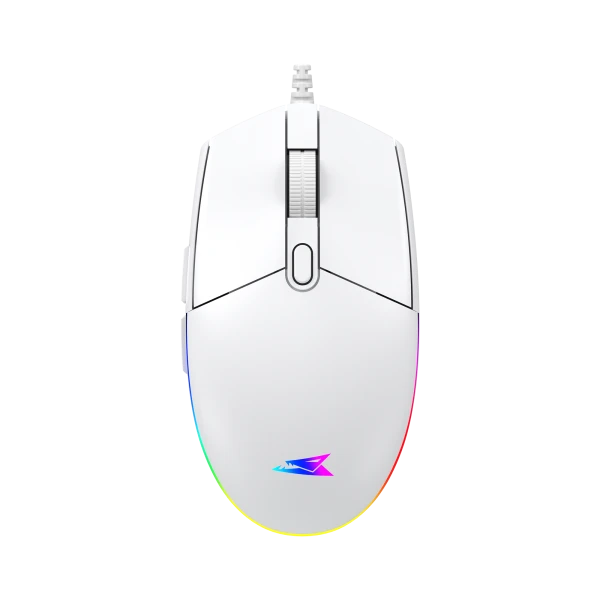 BARACUDA Miš CRAB 3600DPI/6D/Optički/RGB bela