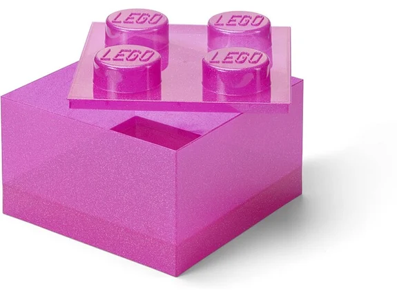 LEGO Kutija za odlaganje sa poklopcem 4: Svetlucavo roze