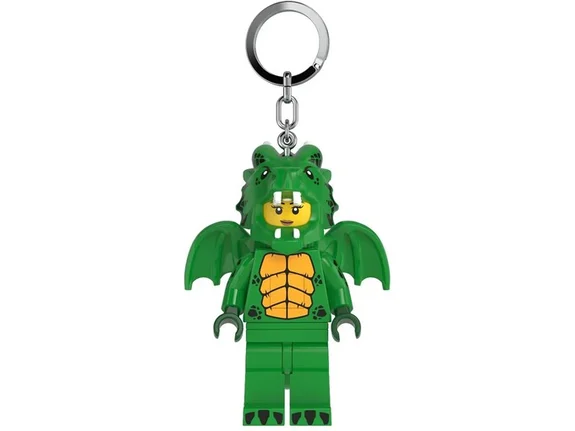 LEGO Minifigure Privezak za ključeve sa svetlom: Devojka u kostimu zelenog zmaja