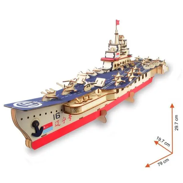3D drvena slagalica Nosač aviona, 181 deo