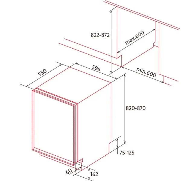 NODOR NorFrost HAIL 82 Ugradni frižider