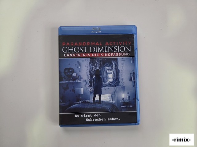 Blu ray  -  Paranormal Activity: The Ghost Dimension