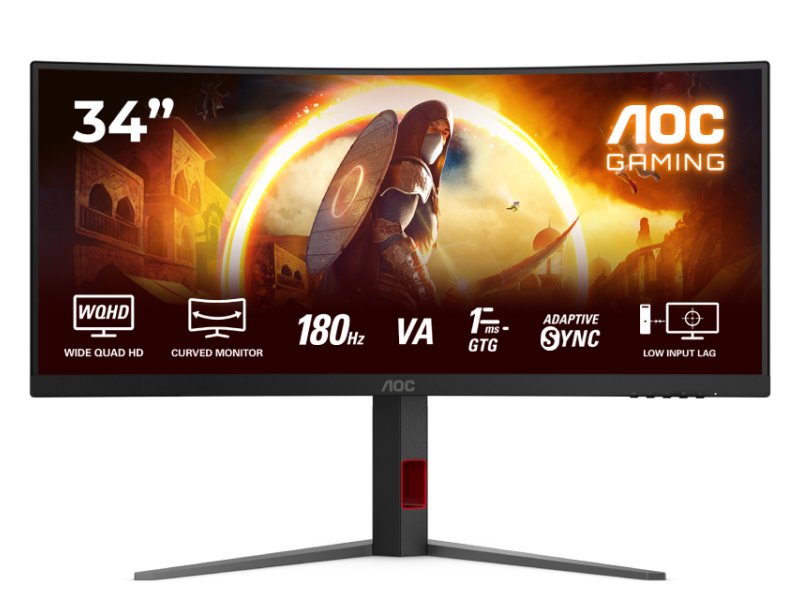 AOC CU34G4 UWQHD FAST VA 180 HZ CURVED GAMING MONITOR