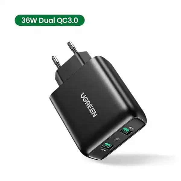 UGREEN CD161 USB Brzi punjač 3.0 2 USB 36W