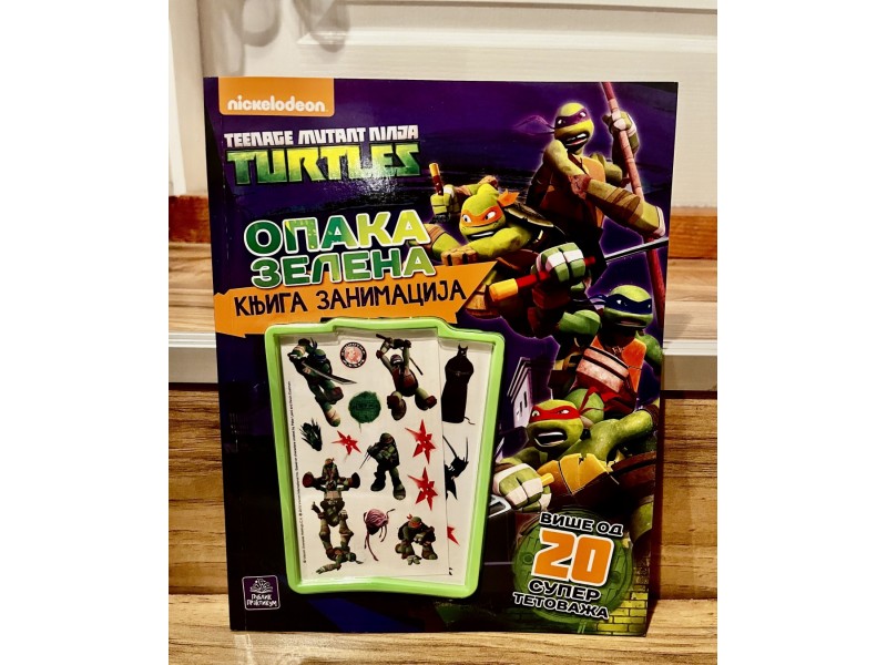 TMNT Opaka zelena knjiga zanimacija NINDZA KORNJACE Knj