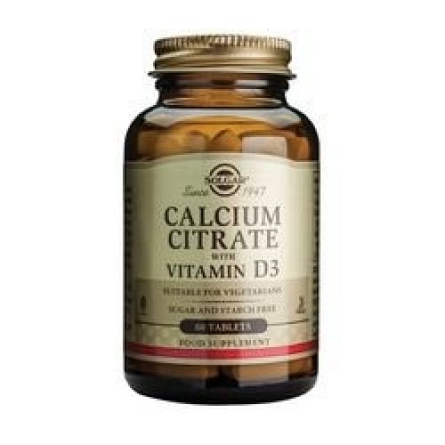 SOLGAR KALCIJUM CITRAT + VITAMIN D TABLETE A60