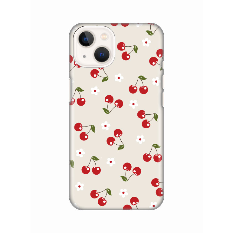 TORBICA SILIKONSKA PRINT ZA IPHONE 13 6.1 CHERRY AND FLOWERS