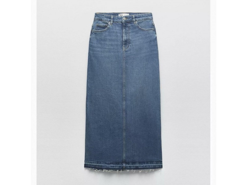 Zara denim midi suknja S – trendi model
