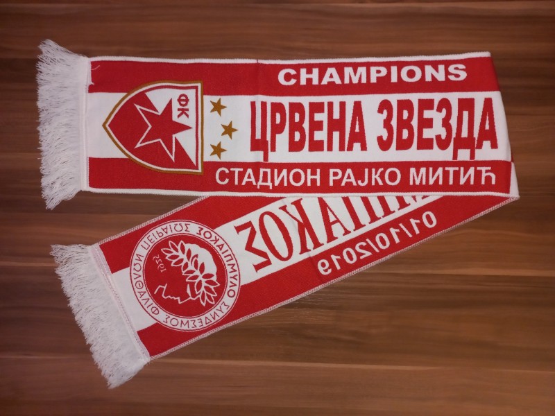 Navijački šal crvena zvezda olympiakos