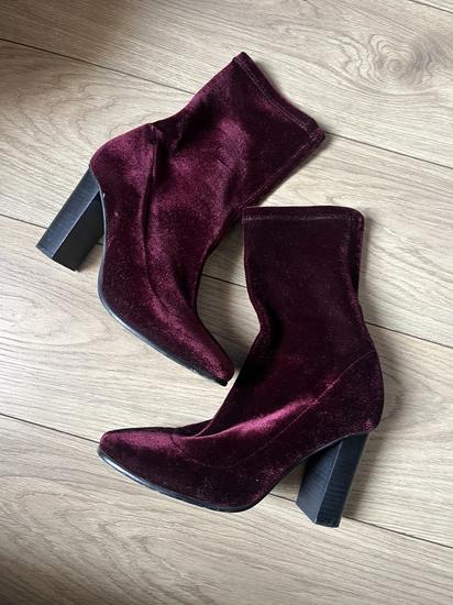 Velvet burgundy nove čizme