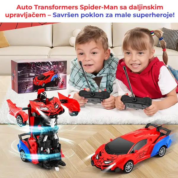 Spider-Man Auto Transformers na Daljinski – Auto koji se Pretvara u Robota