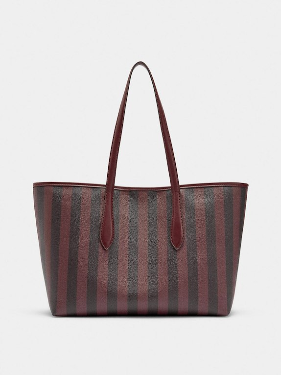 SHOPPER BAG WITH STRIPES WITH REMOVABLE BAG
