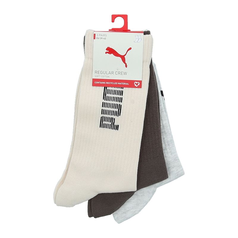 UNISEX ČARAPE PUMA UNISEX RIB LOGO CREW SOCK 3P, 39/42