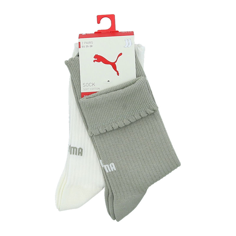ŽENSKE ČARAPE PUMA WOMEN SCALLOP EDGE SOCK 2P, 35/38