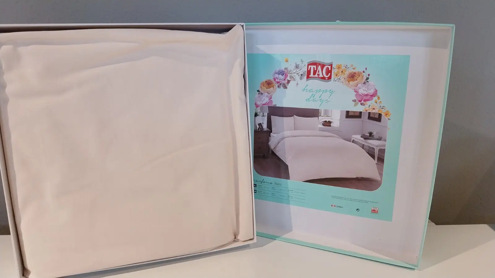 Tac Set posteljine Basic, 200x220cm, Krem