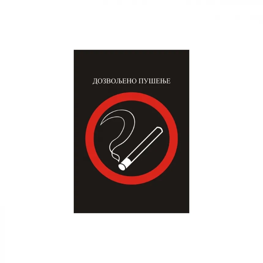 NALEPNICA DOZVOLJENO PUSENJE A4 01/305135