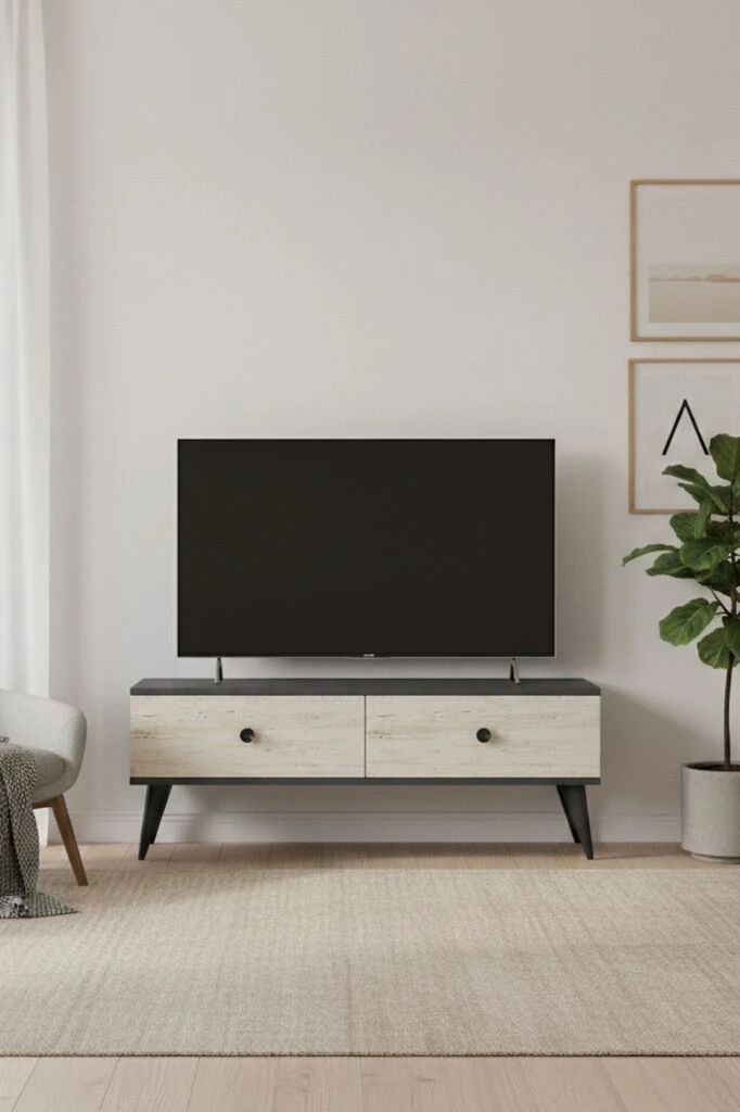 Hanah Home TV Komoda Mona 120, 120x40.5x32cm, Krem