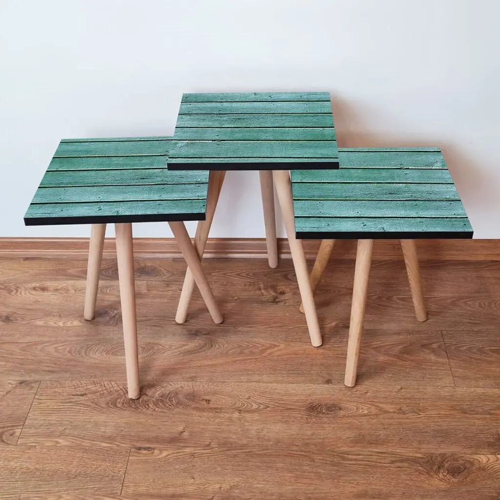 Hanah Home Set klub stočića 3Shp116, 3 komada, Šareni