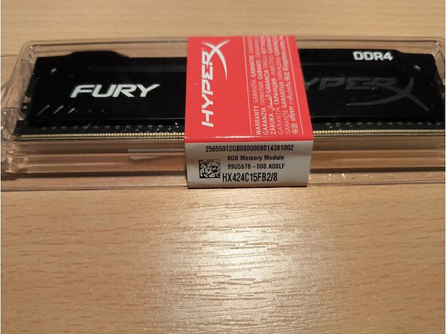 Kingston DDR4 8GB 2400MHz ram memorija hyperx fury