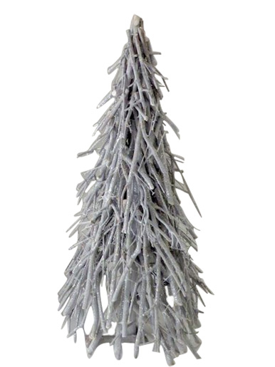 Novogodišnja dekoracija - Silver Glitter Twig