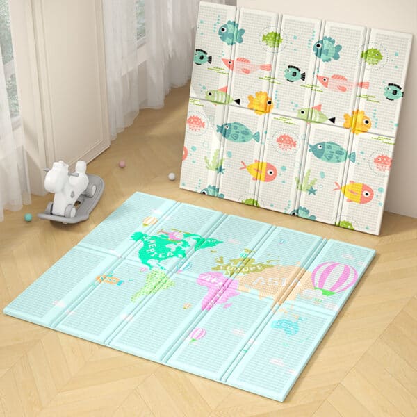 Podloga za igru Fish + Map – Baby Line Premium Collection (180x200x1cm) LS-FM