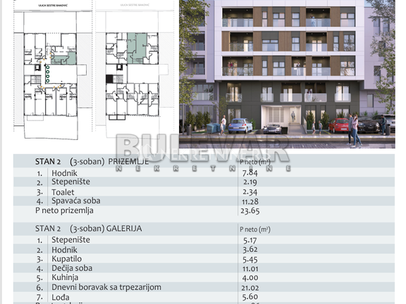 Eksluzivna novogradnja u Čairu, duplex (prizemlje i galerija) trosoban, 80 m2