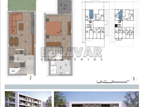 Eksluzivna novogradnja u Čairu, duplex (prizemlje i galerija) trosoban, 53 m2