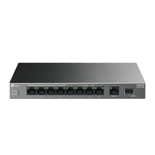 LAN Switch TP-LINK LS1210GP 9x1G/1xSFP/8PoE/61W