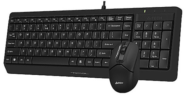 A4-F1512 A4Tech tastatura YU-LAYOUT + mis USB, Black
