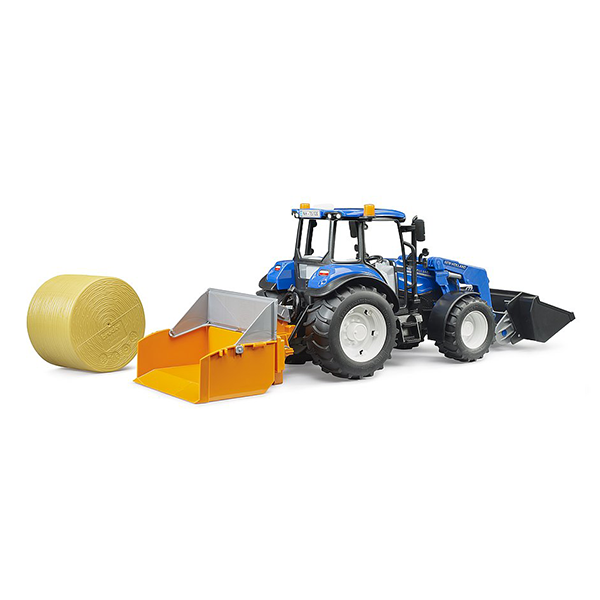Traktor New Holland T5 sa kašikom i balom 45x12,5x19,5cm Bruder 021870