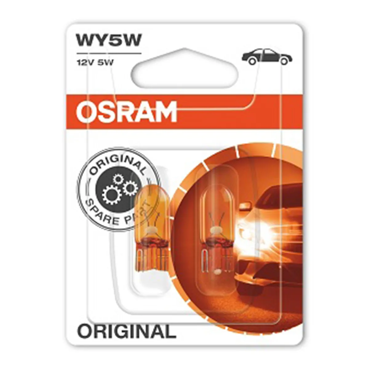 SIJAL PAR 12/ WY5W 2827-02B(NA) ORANGE 5W W2,1X9.5D 2BOX OSRAM (ECO BOX)